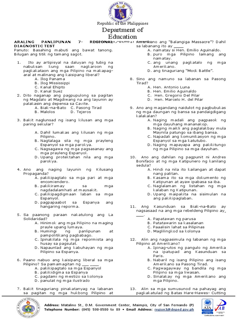 Araling Panlipunan 7 Edited | PDF