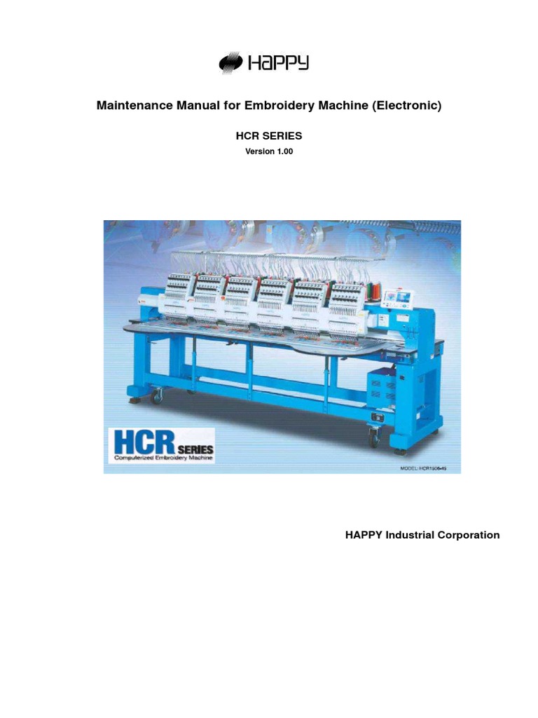 Maintenance Manual For Embroidery Machine (Electronic) | PDF | Power ...