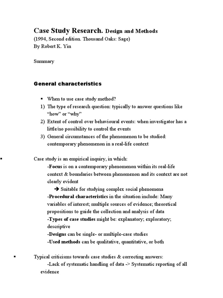 Case Study Research.: Design and Methods | Download Free PDF | Theory ...