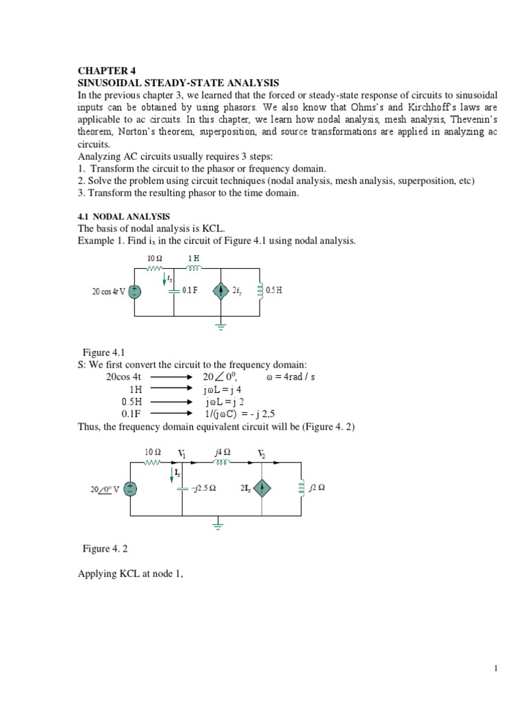 AC Circuit Analysis Techniques | PDF | Electrical Network | Electrical Impedance