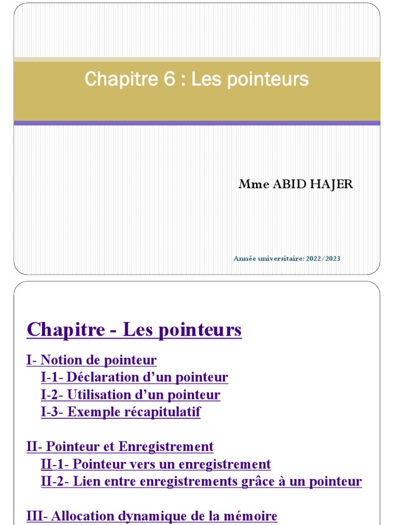 Comprendre les pointeurs en algorithmique | PDF | Pointeur (programmation) | Variable (informatique)