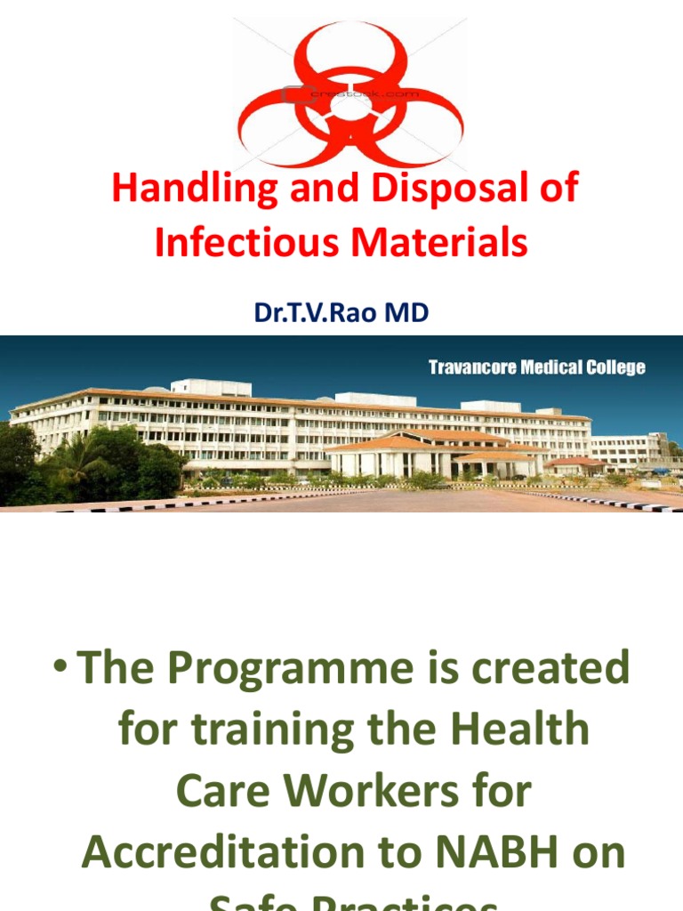 Procedures For Handling and Disposal of Infectious Materials | PDF ...