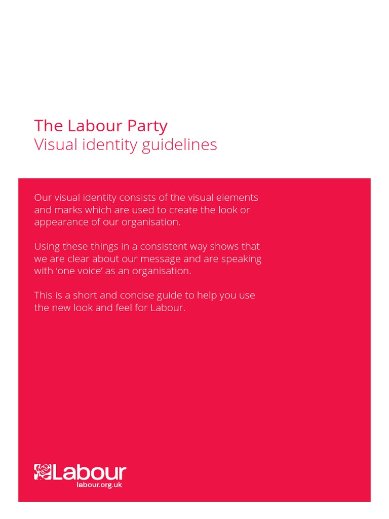 The Uk Labor Party (Visual Identity Guidelines) | PDF | Graphic Design ...