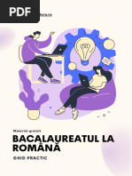 Model SUBIECT II Rezolvat BAC Romana | PDF