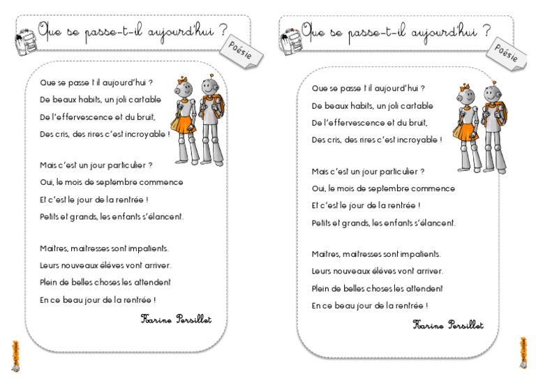 Poésie CE2 2019 | PDF