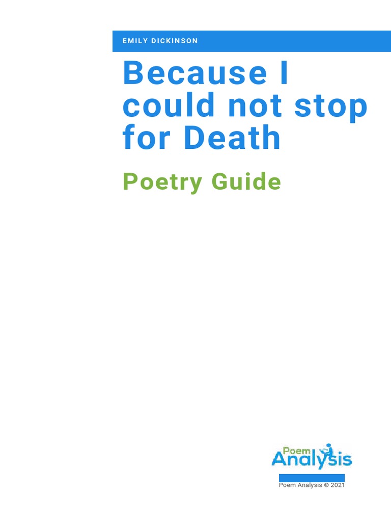 6.because I Could Not Analyses | PDF | Metre (Poetry) | Emily Dickinson