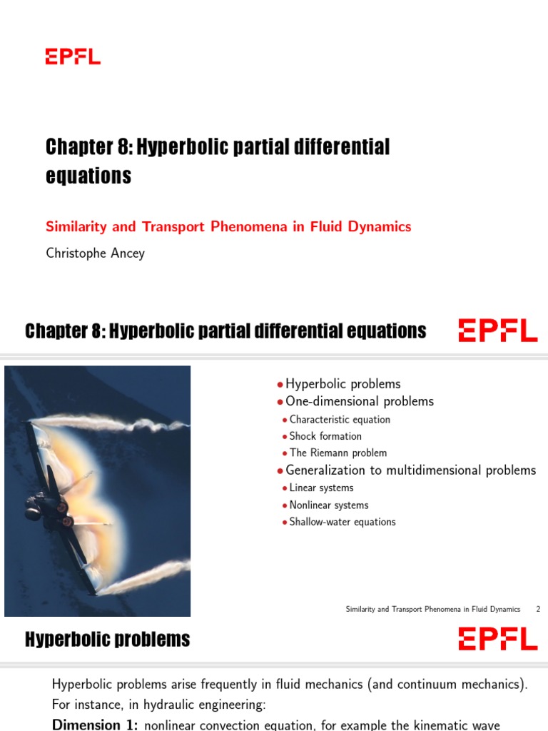Hyperbolic PDEs in Fluid Dynamics | PDF | Differential Equations ...