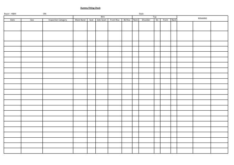 Dummy Fitting Report-Initial | PDF