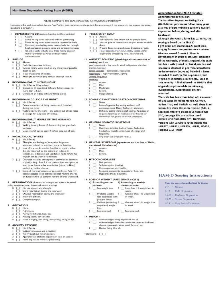 Depression Compiled With BDI and MADRS | PDF
