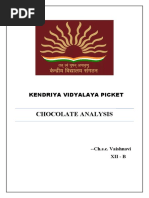 Best Chemistry Investigatory Project - Class XI & XII - Chocolate ...