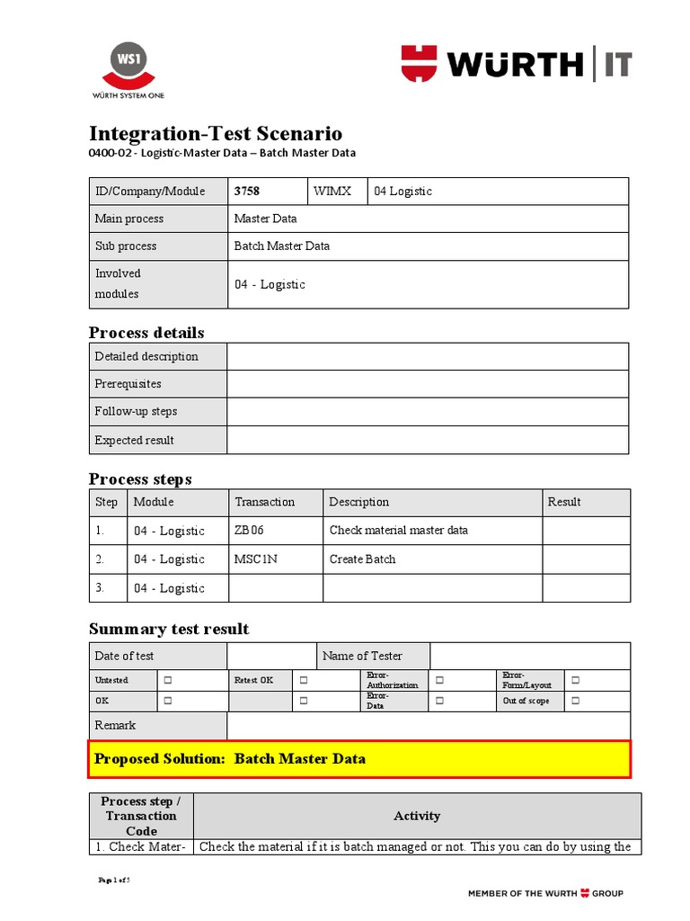 04 - 3758 - ZG80 - WM - Master Data - Batch Master Data | PDF ...