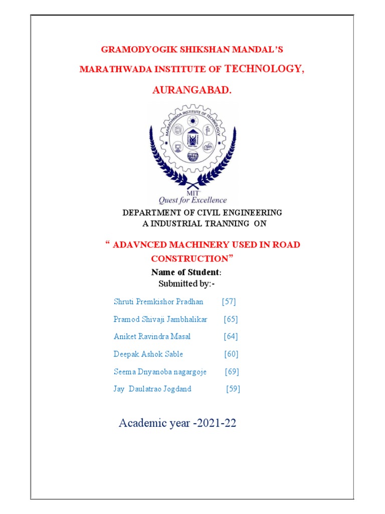 Civil Engg: Road Construction Tools | PDF | Economic Sectors | Manufactured Goods