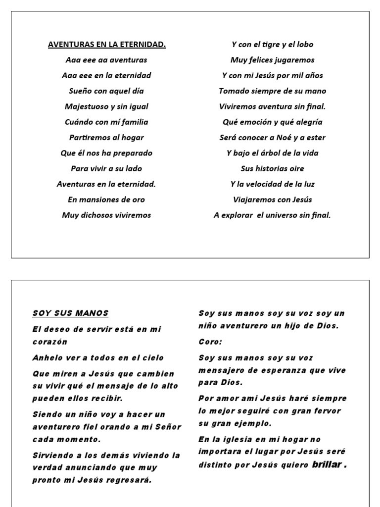 Letras de Cantos | PDF | Cristo (título) | Amor