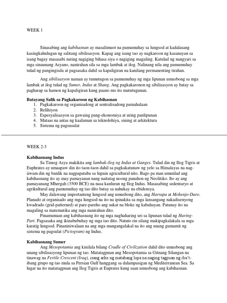 Batayang Salik Sa Pagkakaroon NG Kabihasnan | PDF