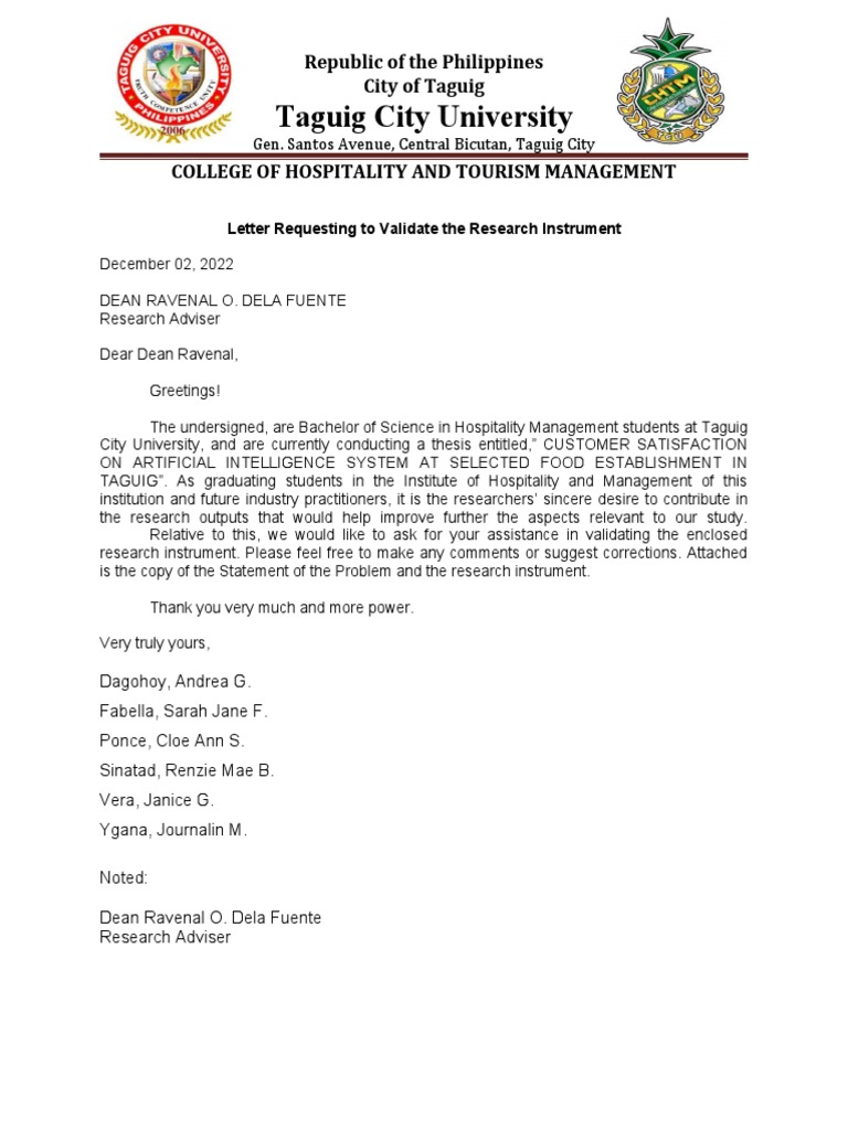 DEC. 02 HM VERA Letter-For-Validation-Of-Instrument REVISED | PDF