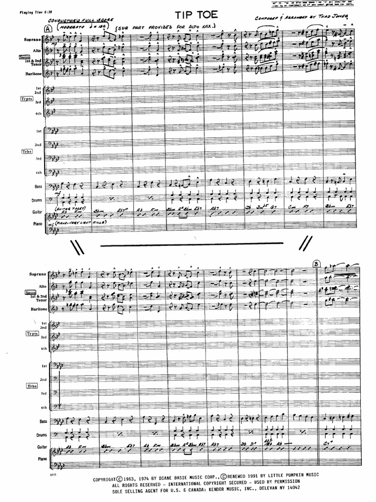 Tiptoe Thad Jones | PDF