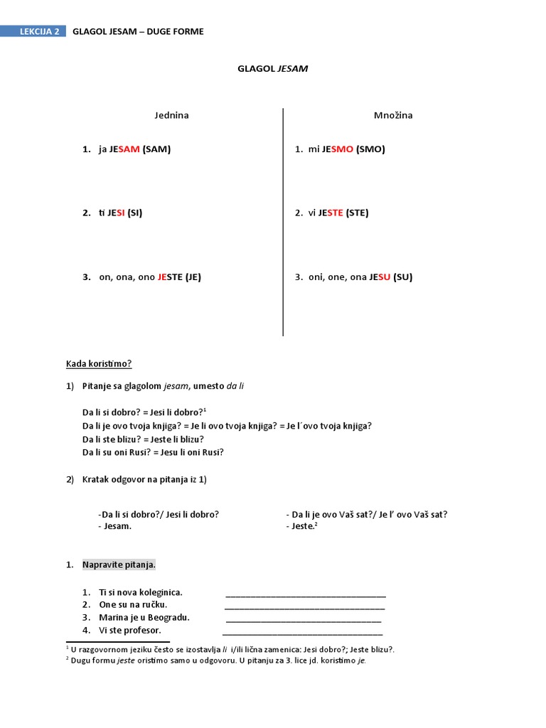 JESAM-duge Forme | PDF