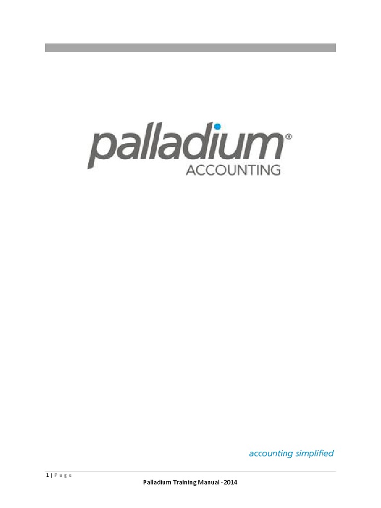 Palladium Accounting Manual 2013 | PDF | Microsoft Sql Server | Server ...