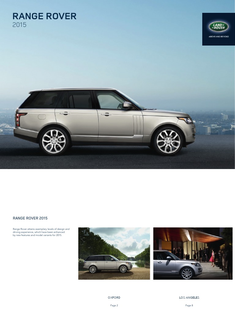 2015 Land Rover Range Rover Brochure | PDF | Airbag | Seat Belt