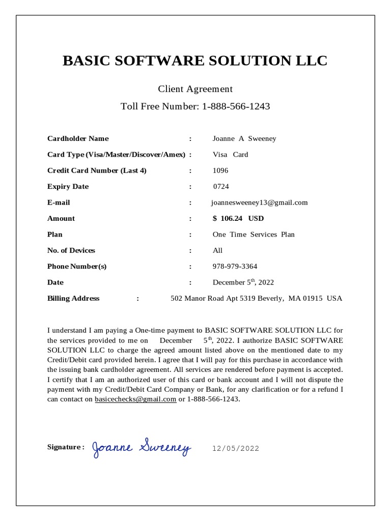 Basic Software Solution Llc-Signed | PDF | Credit Card | Debit Card