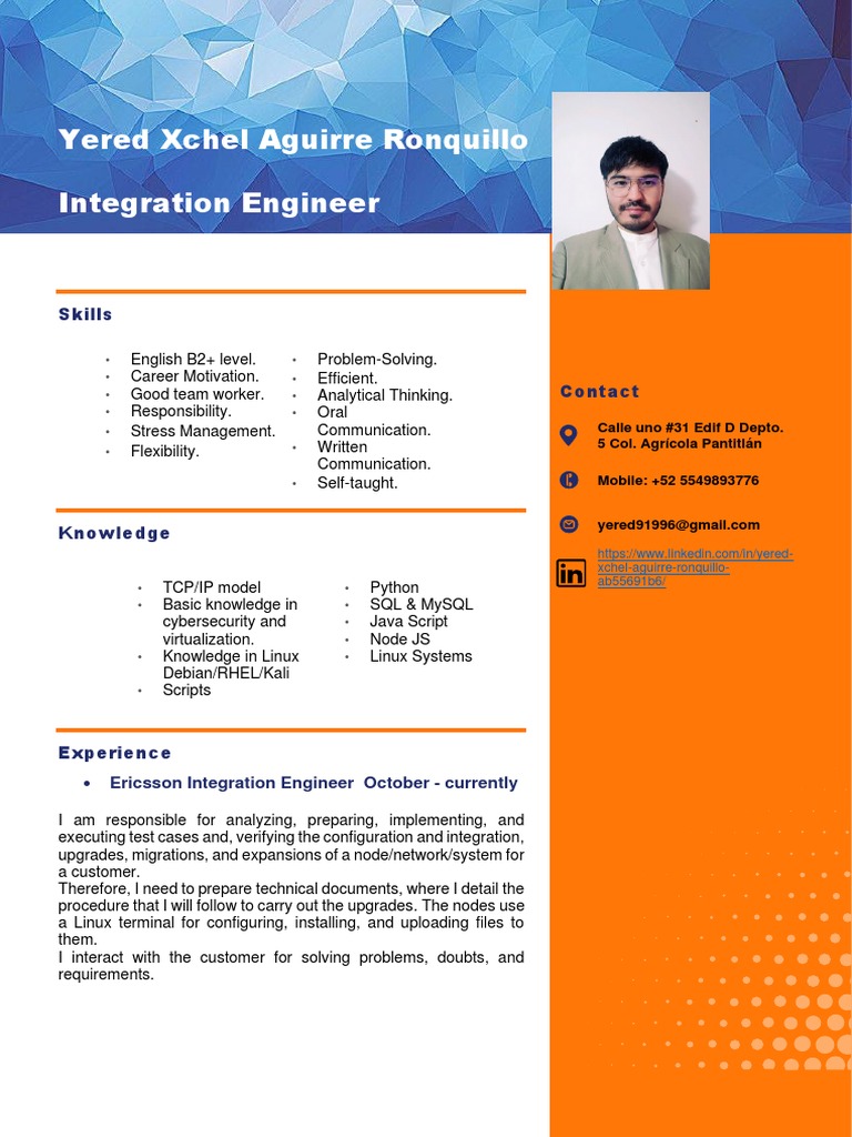 Yered Xchel Aguirre Ronquillo Resume | PDF | Cisco Certifications | Computing