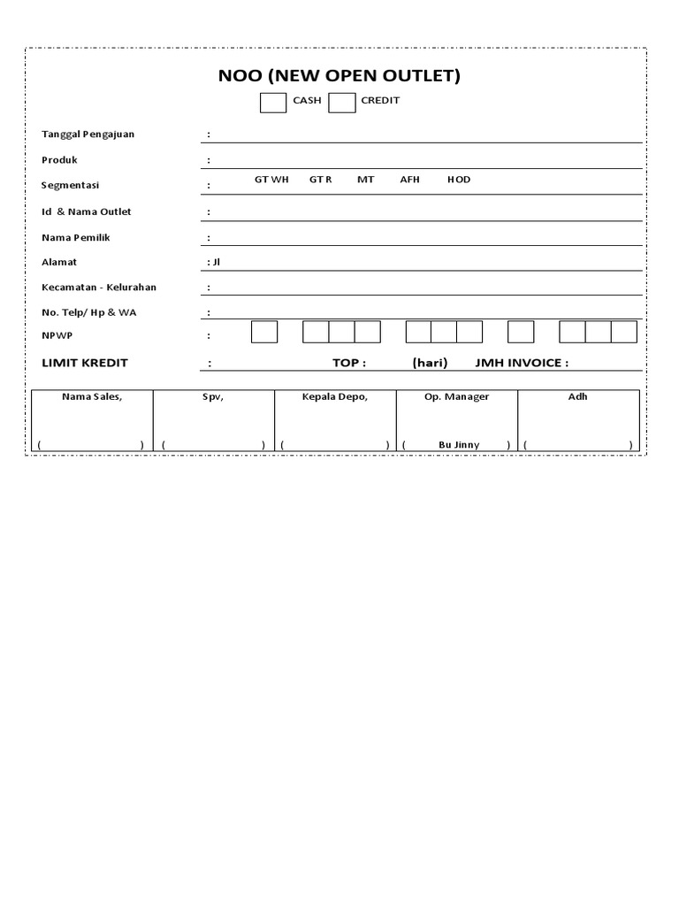 Form Noo Otb 100820 | PDF