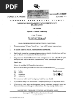 ENGLISH B PAPER 02 MAY-JUNE CSEC 2024 | PDF