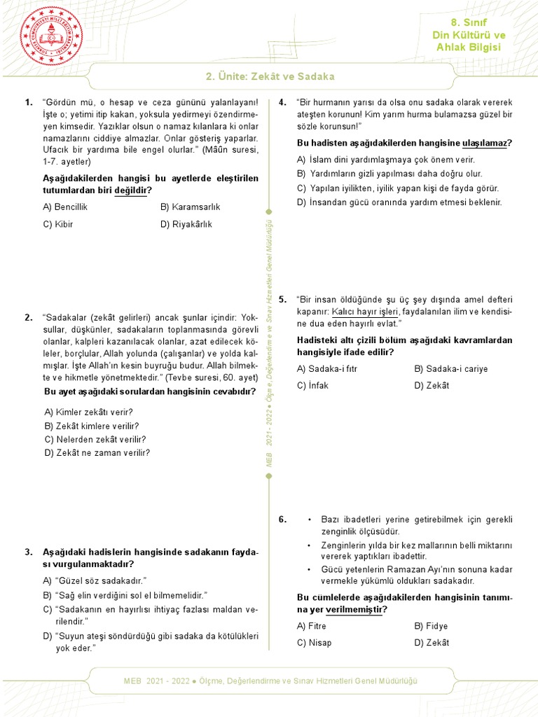 Zekat Ve Sadaka | PDF