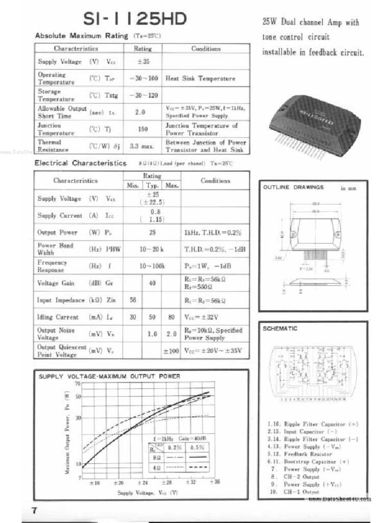 Datasheet - HK Si-1125hd 67493 | PDF