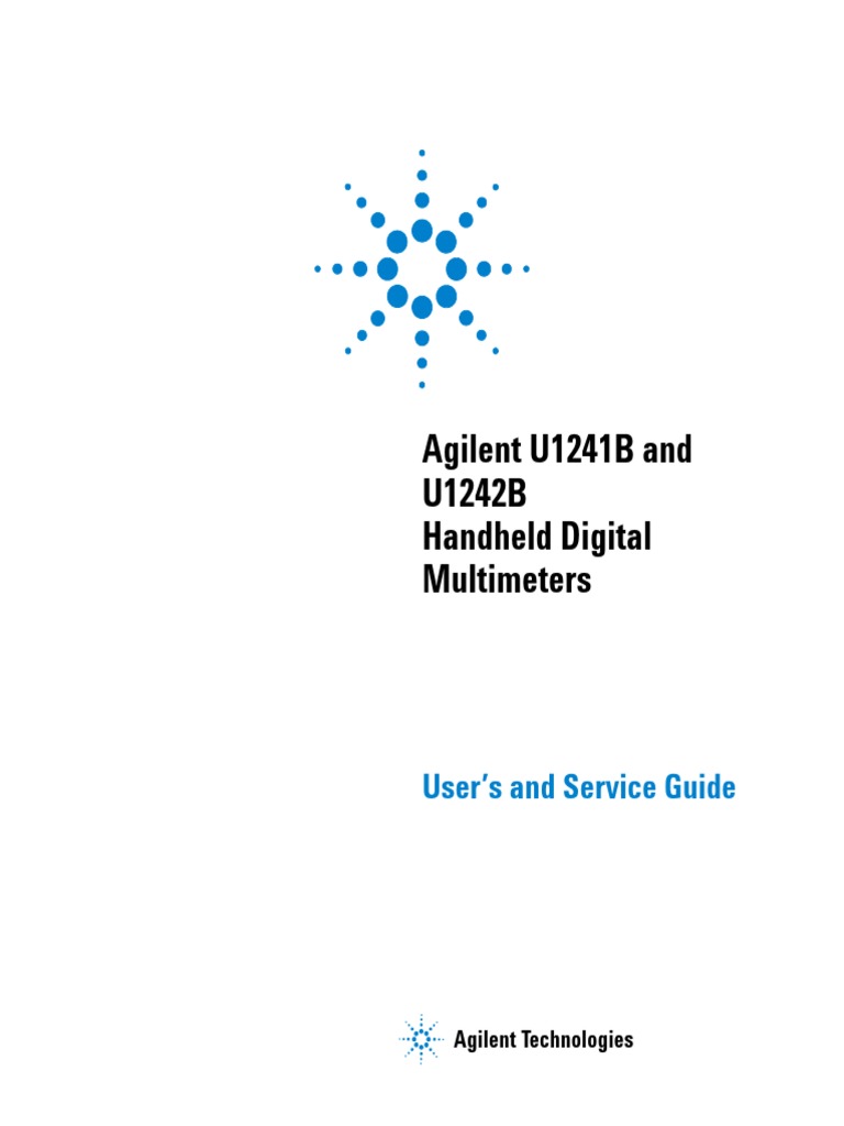 Agilent U1241B and U1242B Handheld Digital Multimeters: User's and ...