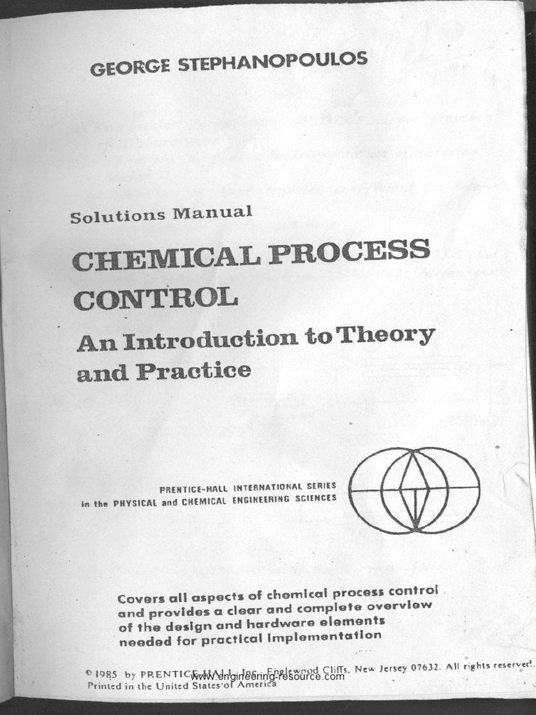Solution Manual Chemical Process Control by - Compress | PDF | Chemistry