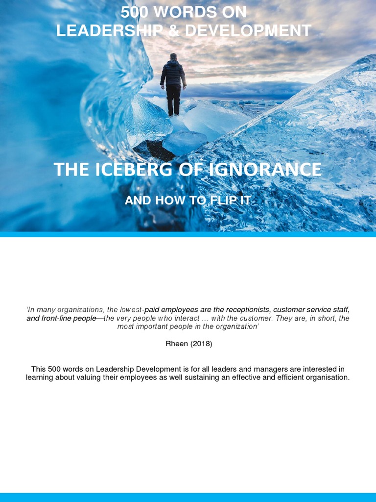 500 Words July 2018 Iceberg of Ignorance | PDF | Hierarchy | Leadership