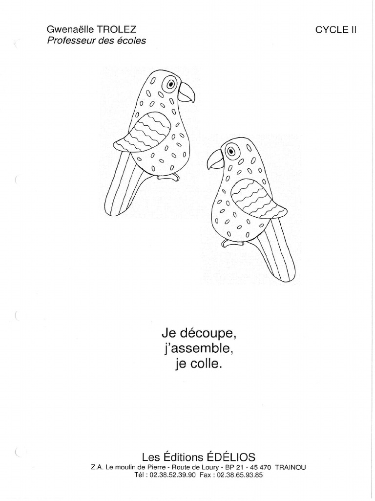 Edelios - Je Découpe J'assemble Je Colle - Cycle 2 | PDF