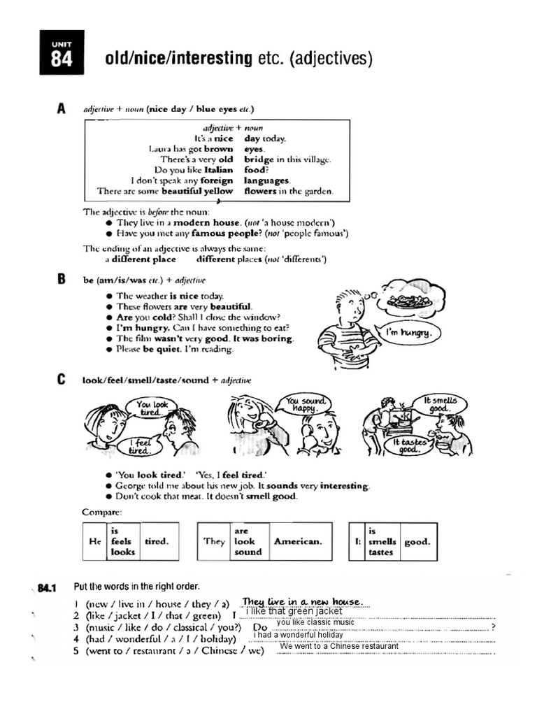 Adjectives - Przymiotniki 1 | PDF
