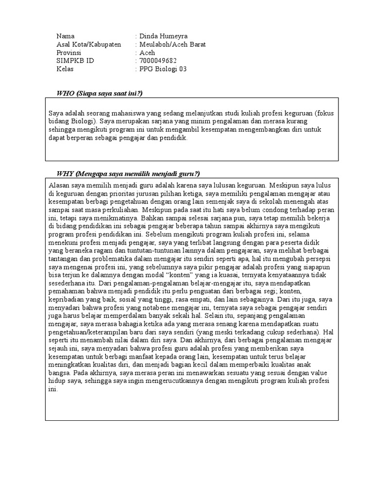 Mulai Dari Diri-Essai Komitmen Diri Menjadi Guru | PDF | Karier & Perkembangan | Pengembangan Diri