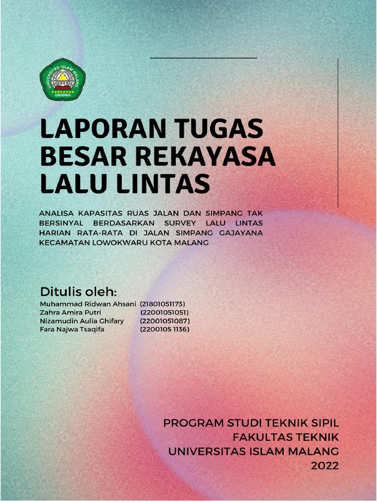 Analisa Kapasitas Ruas Jalan Dan Simpang Tak Bersinyal Berdasarkan ... Analisa Kapasitas Ruas Jalan Dan Simpang Tak Bersinyal Berdasarkan ...