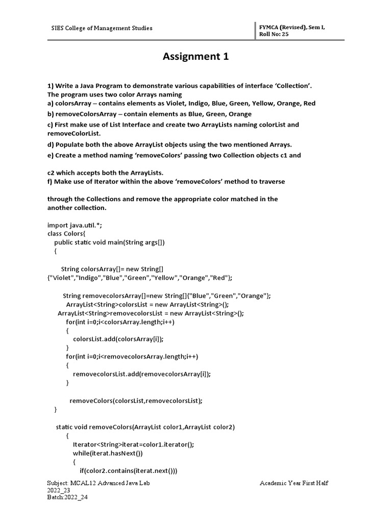 Java1 25 | PDF | Java (Programming Language) | Color