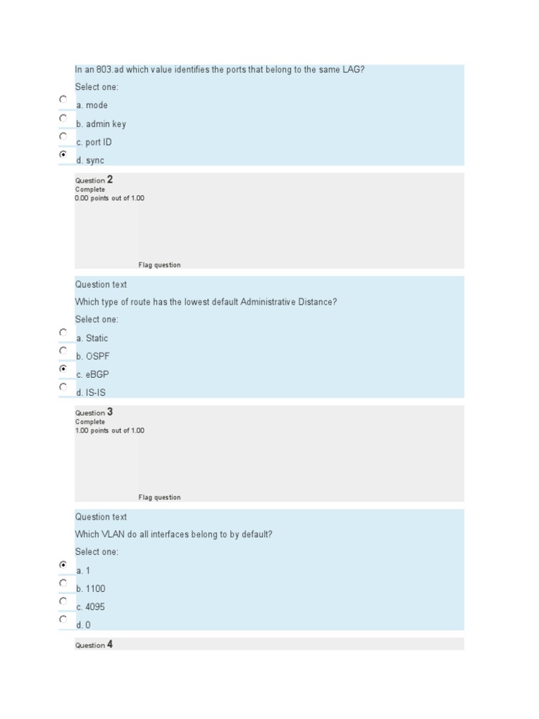 Respuestas RSP 100 - Protocolos de Enrutamiento y Conmutación | PDF ...