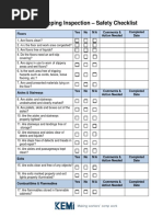 SHE Inspection Checklist | PDF | Forklift