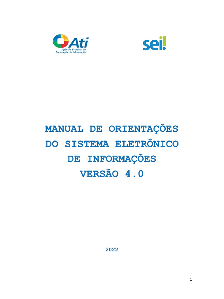 MANUAL SEI 4.0 ATUALIZADO PDF | PDF | Autenticação | Aplicativo para ...