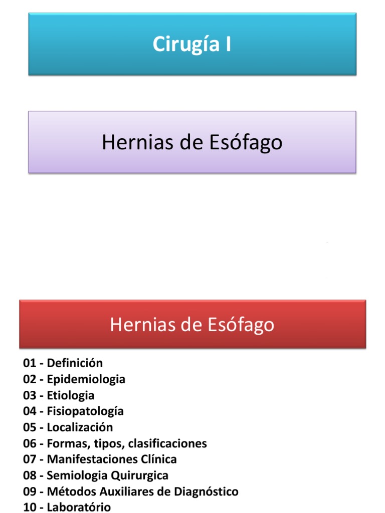 Hernias de Esófago - Hiatal | PDF | Estómago | Esófago