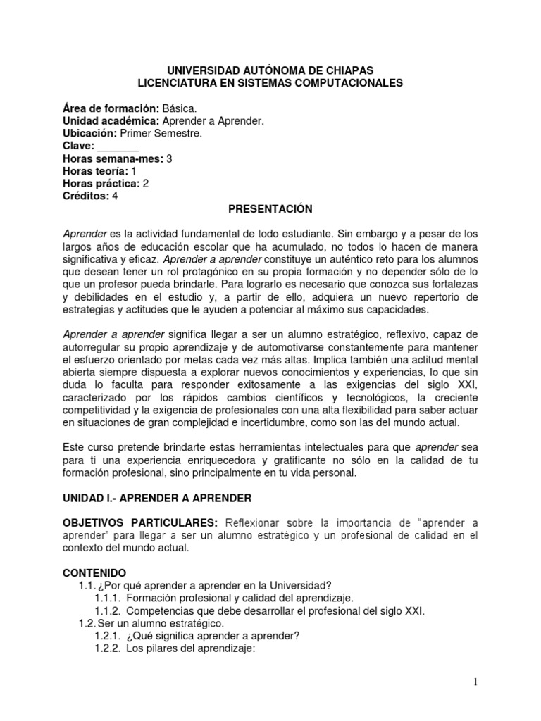 Aprender A Aprender | Descargar gratis PDF | Aprendizaje | Aprendiendo ...