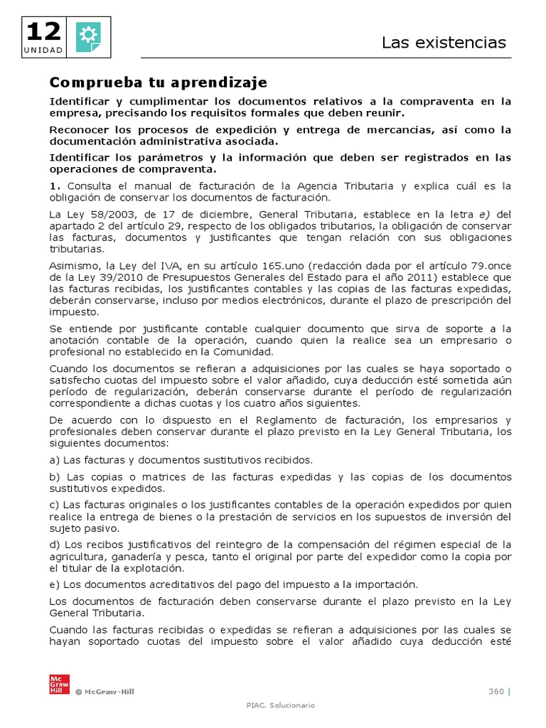 Solucionario de PIAC | PDF | Factura | Contabilidad