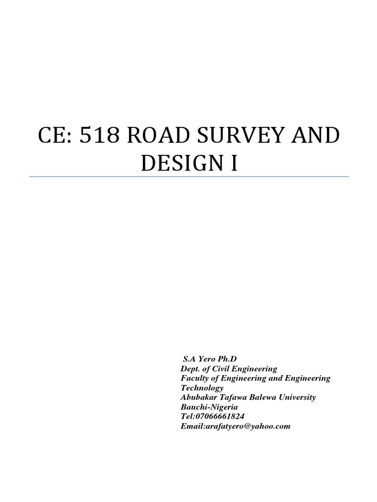CE 518 Notepdf | PDF | Road Surface | Young's Modulus