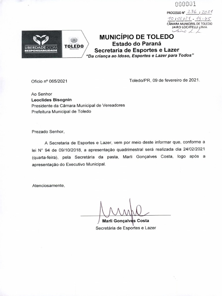 Apresentação Quadrimestral da Secretaria de Esportes e Lazer da ... Apresentação Quadrimestral da Secretaria de Esportes e Lazer da ...