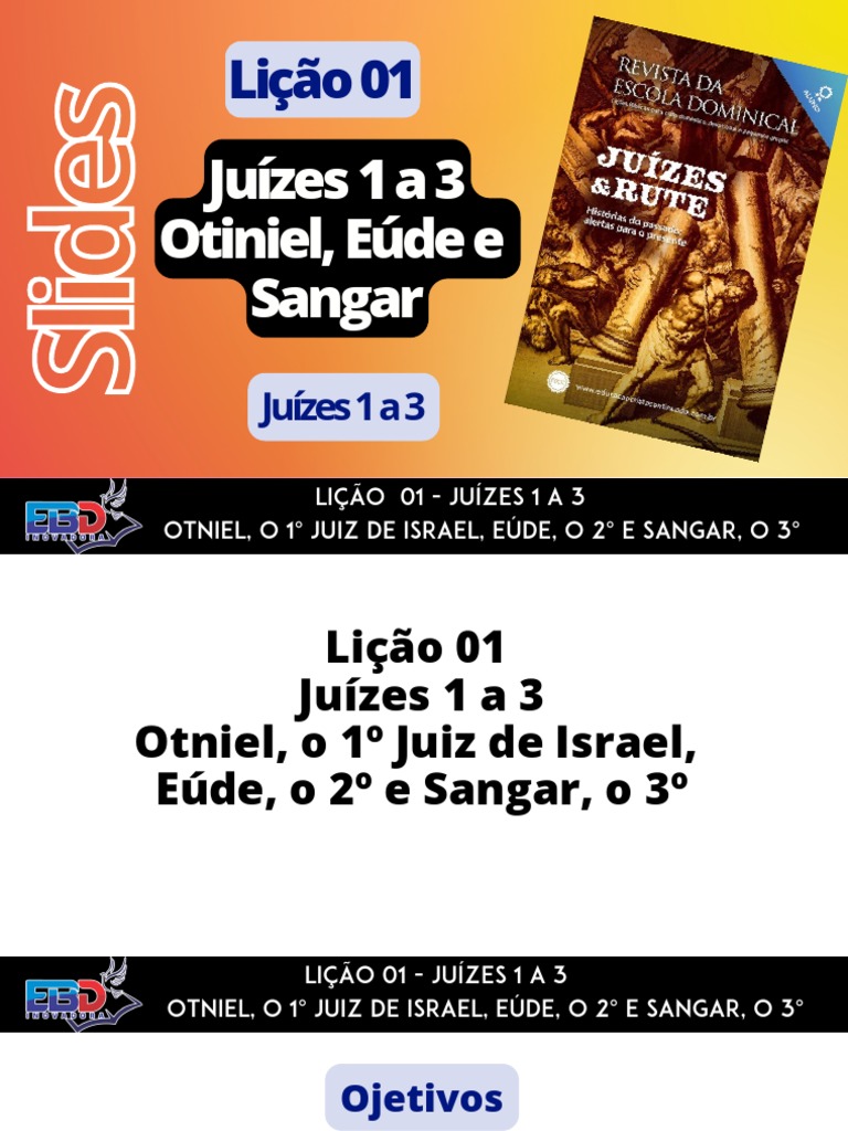 Juízes de Israel: Otniel, Eúde e Sangar | PDF | Livro dos Juízes ...