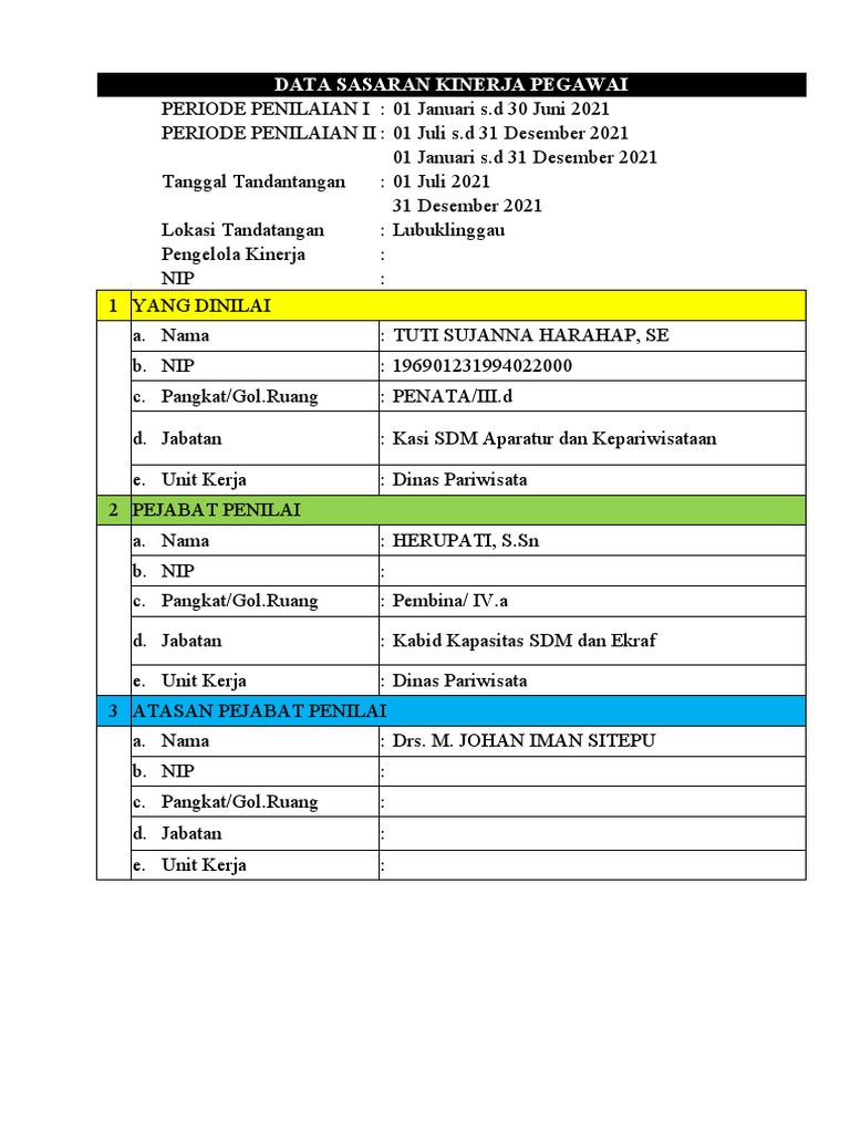 Simulasi Kosong SKP JAJF (JF) | PDF