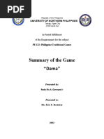Dama: A Filipino Board Game Guide | PDF