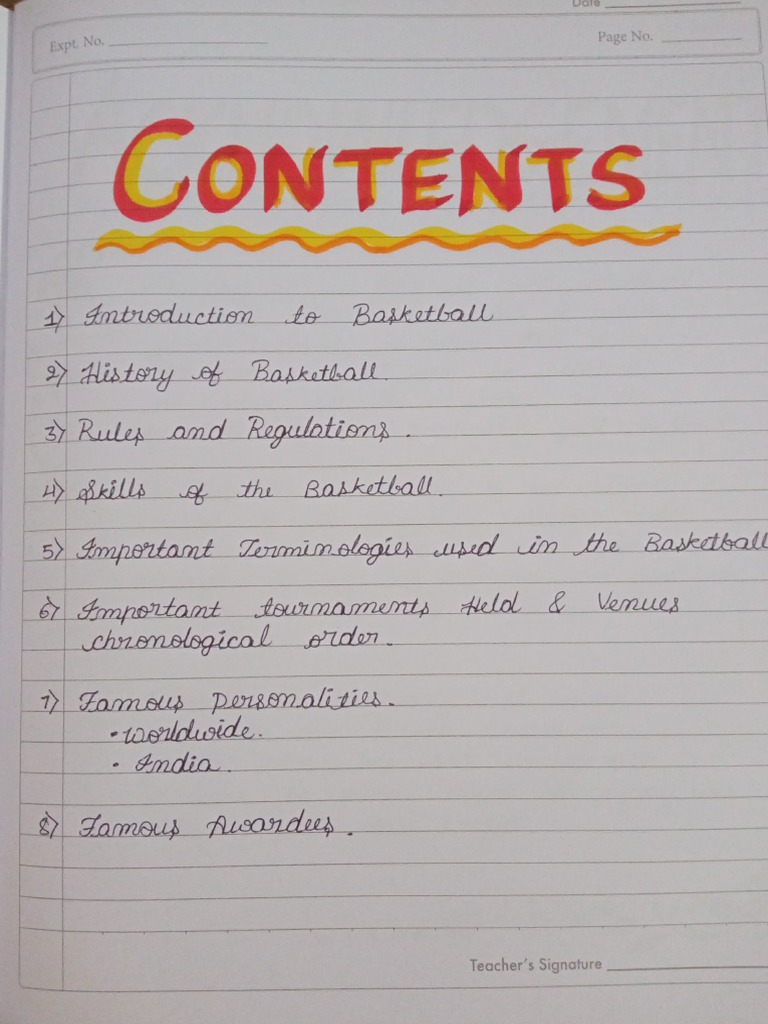 Physical Education Project On Basketball | PDF