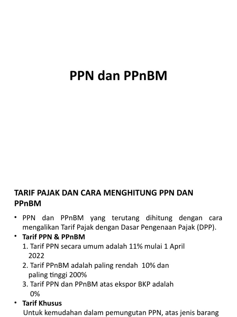 PPN Dan PPNBM - Revisi | PDF